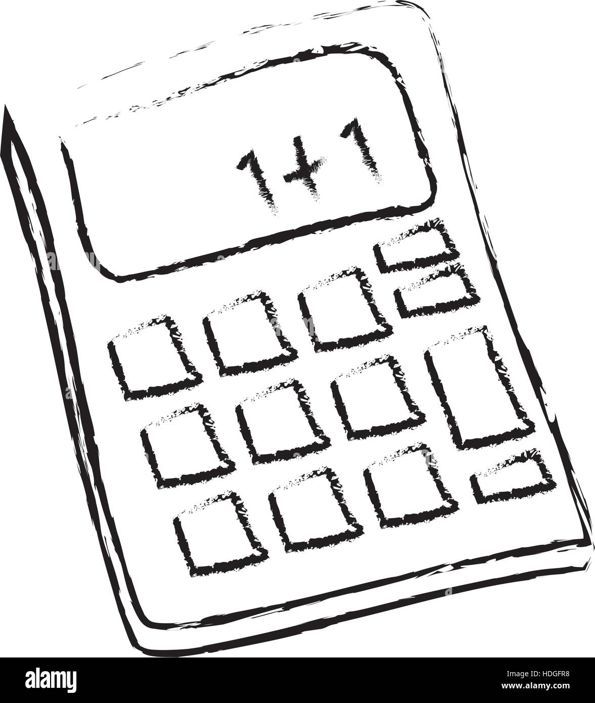 isolated Calculator draw Stock Vector Image & Art - Alamy