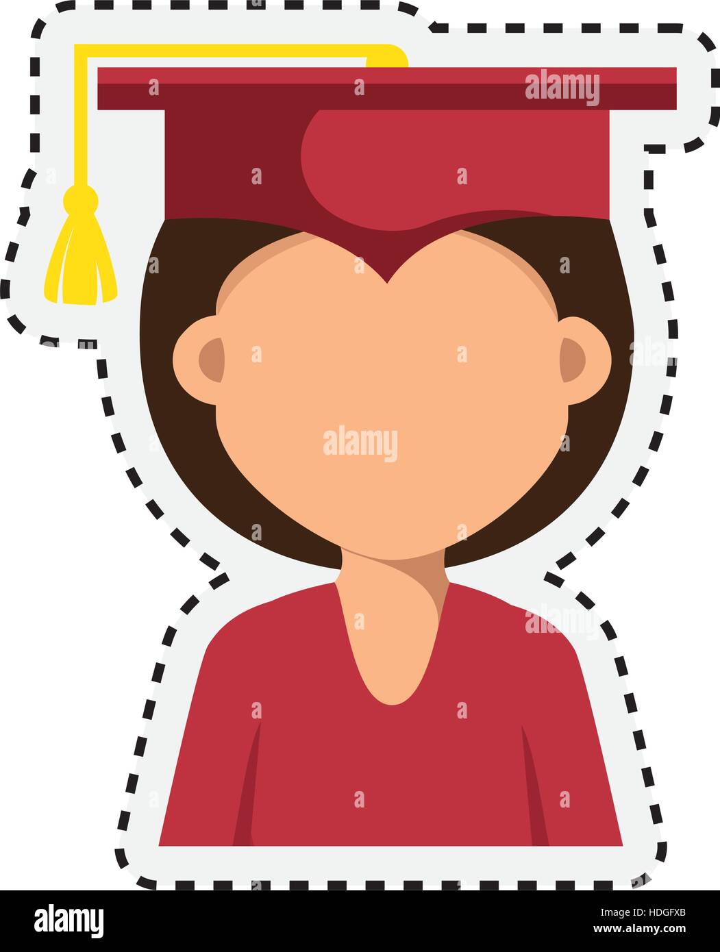 student graduation with uniform icon vector illustration design Stock ...
