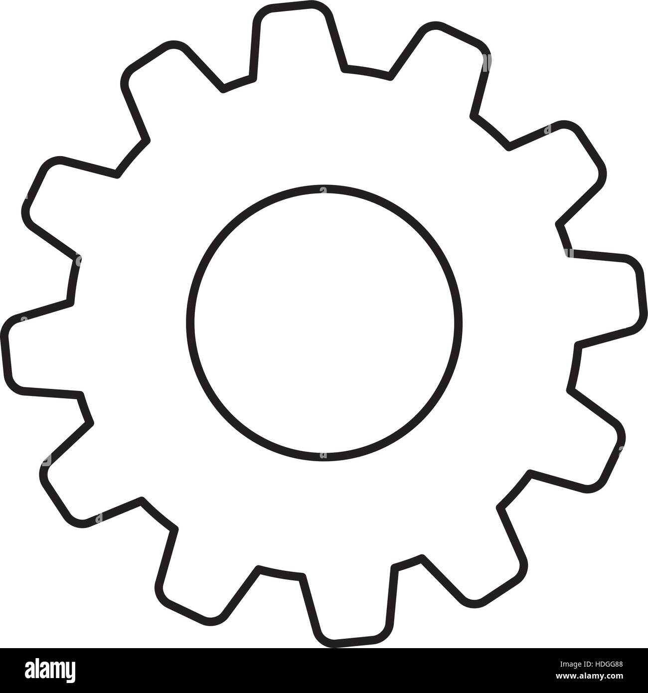 Isolated gear symbol Stock Vector Image & Art - Alamy