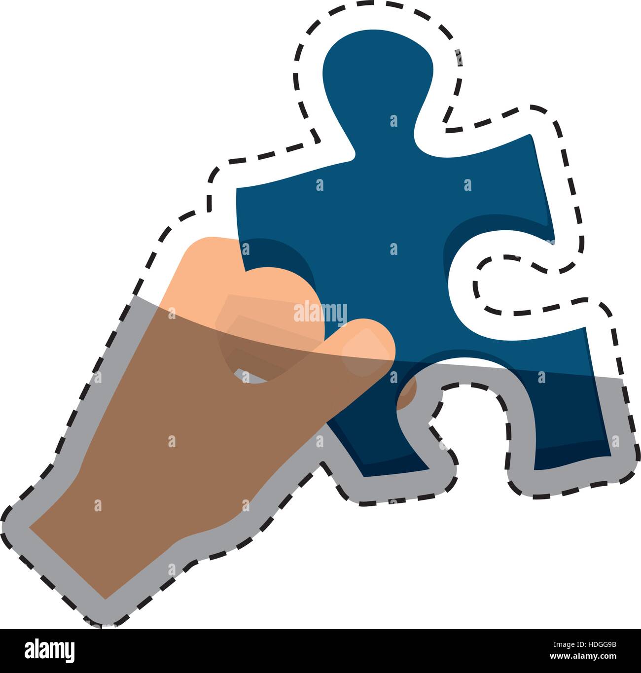 hand with puzzle piece Stock Vector Image & Art - Alamy