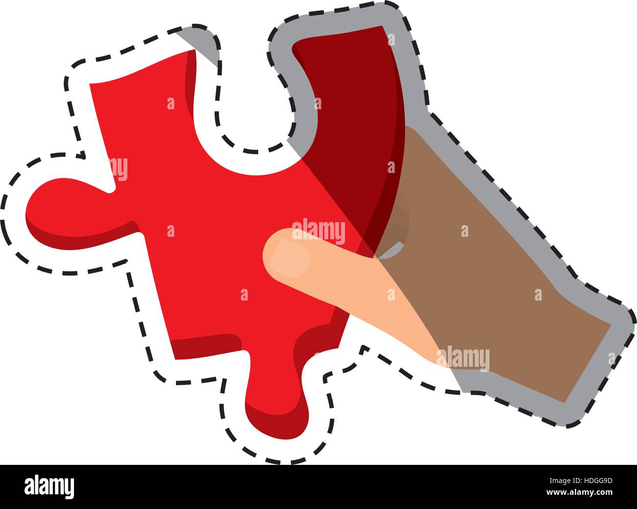 hand with puzzle piece Stock Vector Image & Art - Alamy