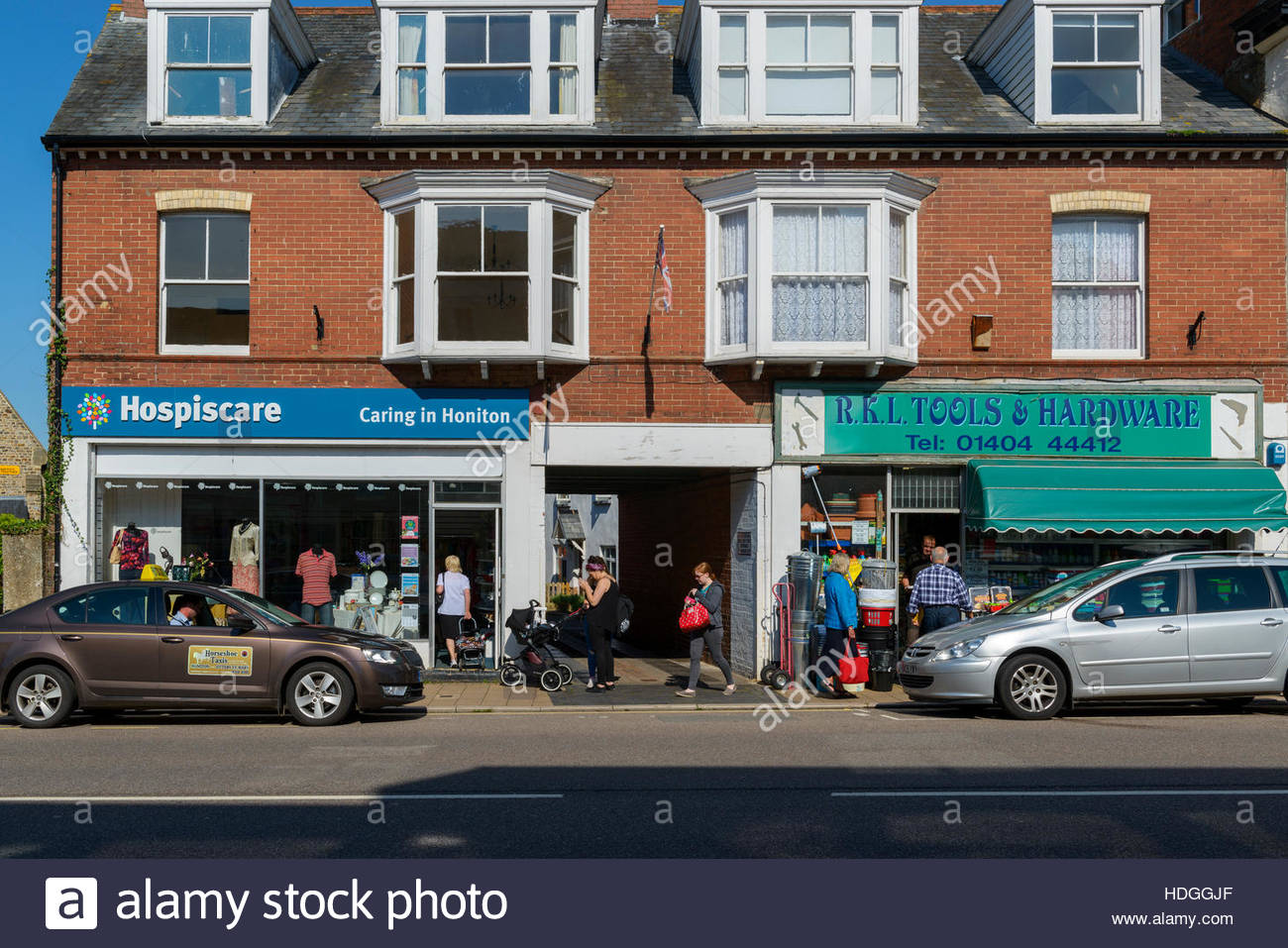 Honiton Town Centre High Street Stock Photos & Honiton Town Centre High ...