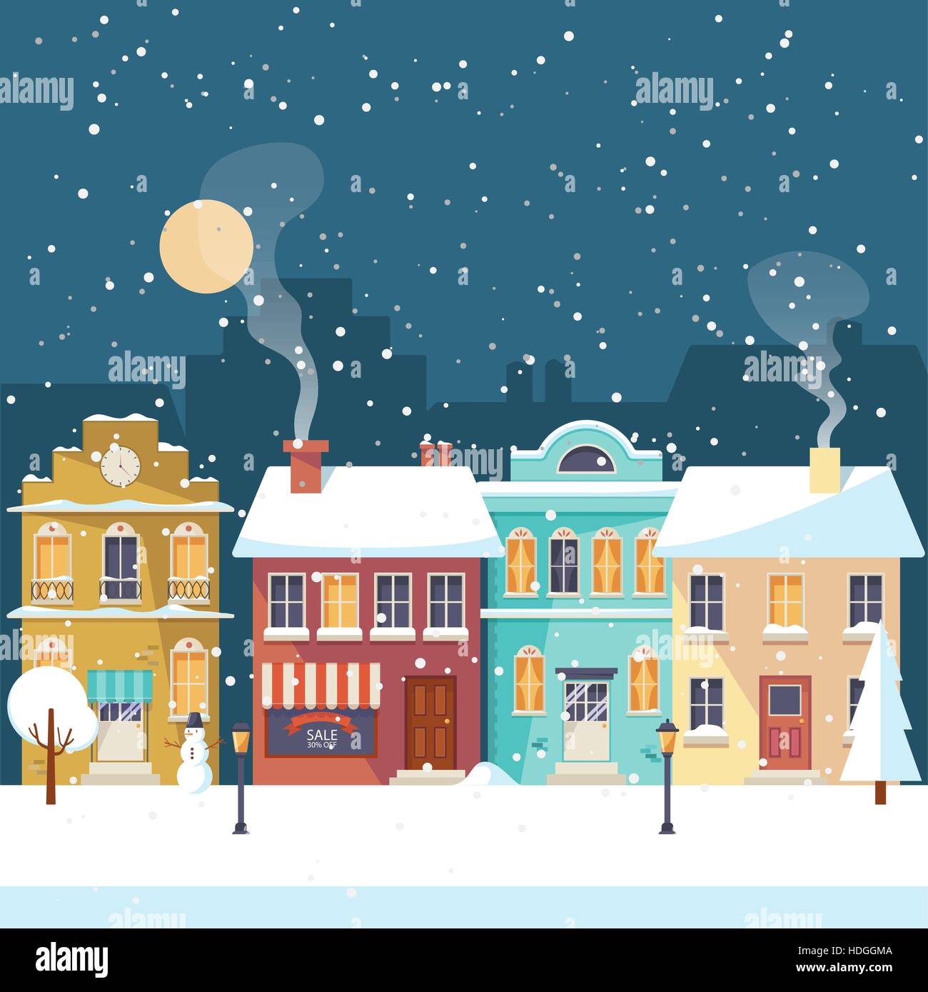 Classic architecture in downtown Stock Vector Images - Alamy