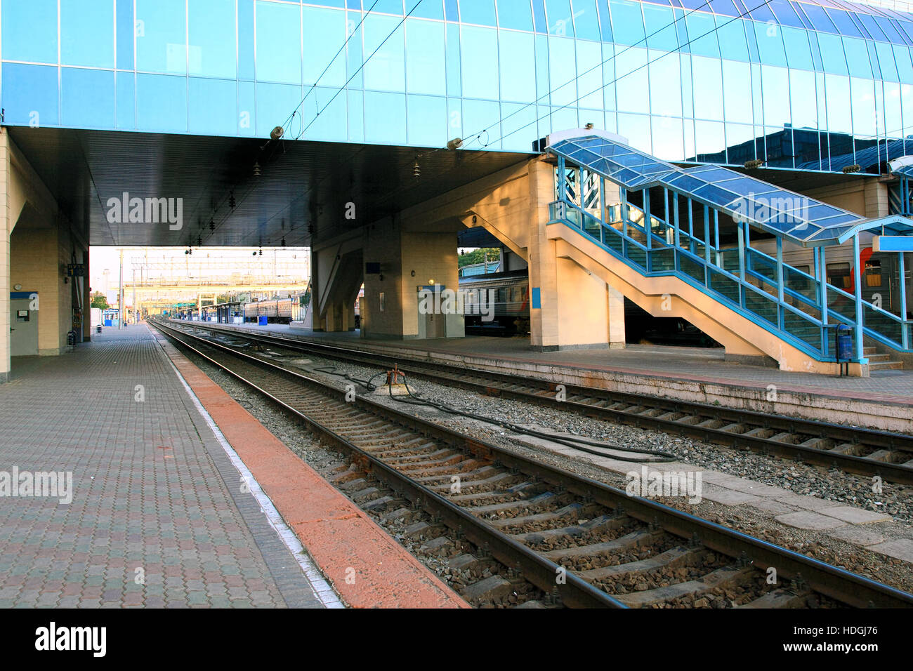 The big Railways Stations with trains Stock Photo - Alamy