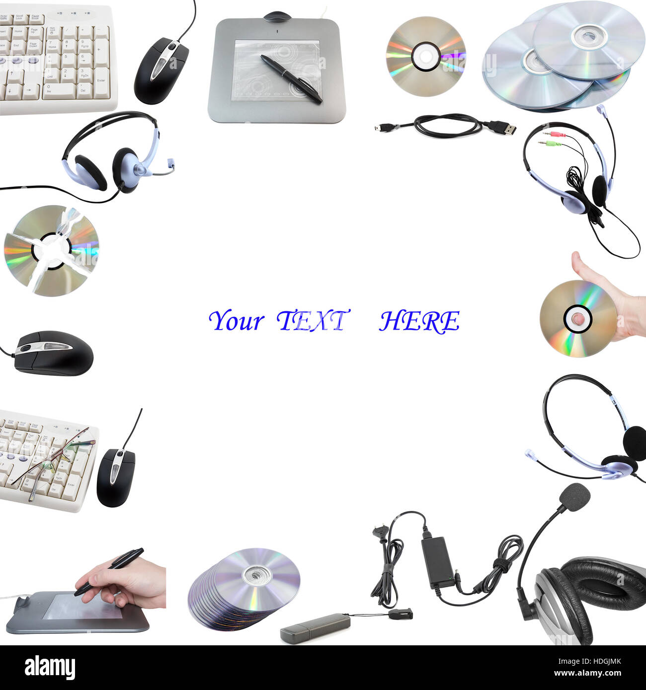 Devices collection over white hi-res stock photography and images - Alamy