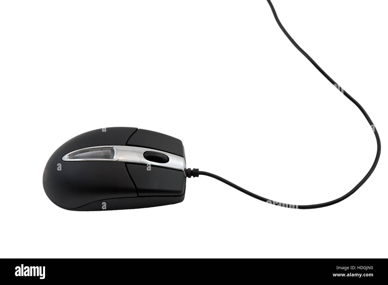 Black computer mouse on white background. Isolated Stock Photo - Alamy