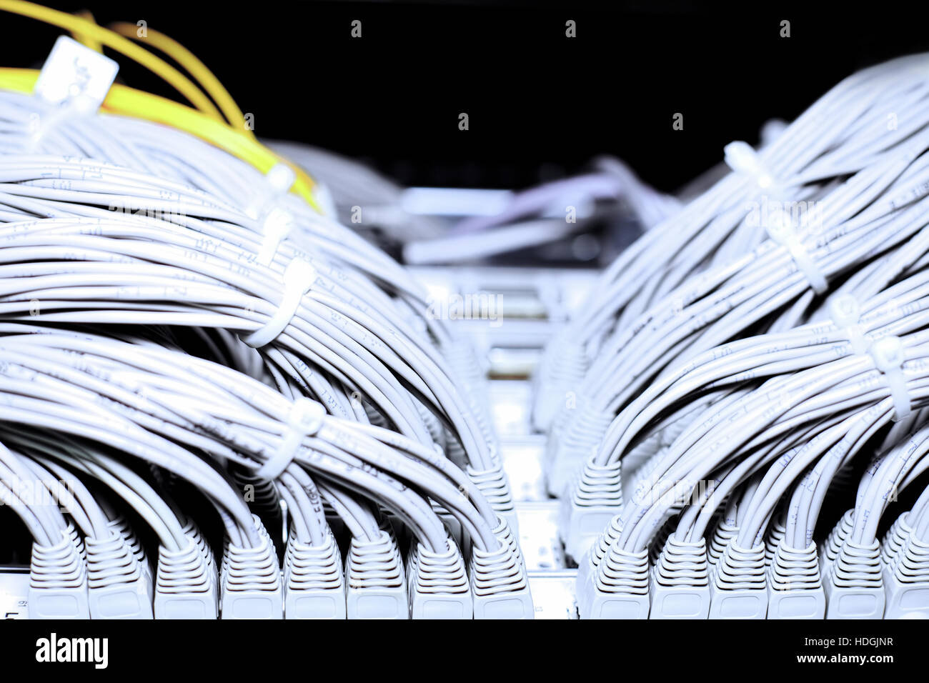 Telecommunication E1 line in a datacenter mobile operator Stock Photo ...