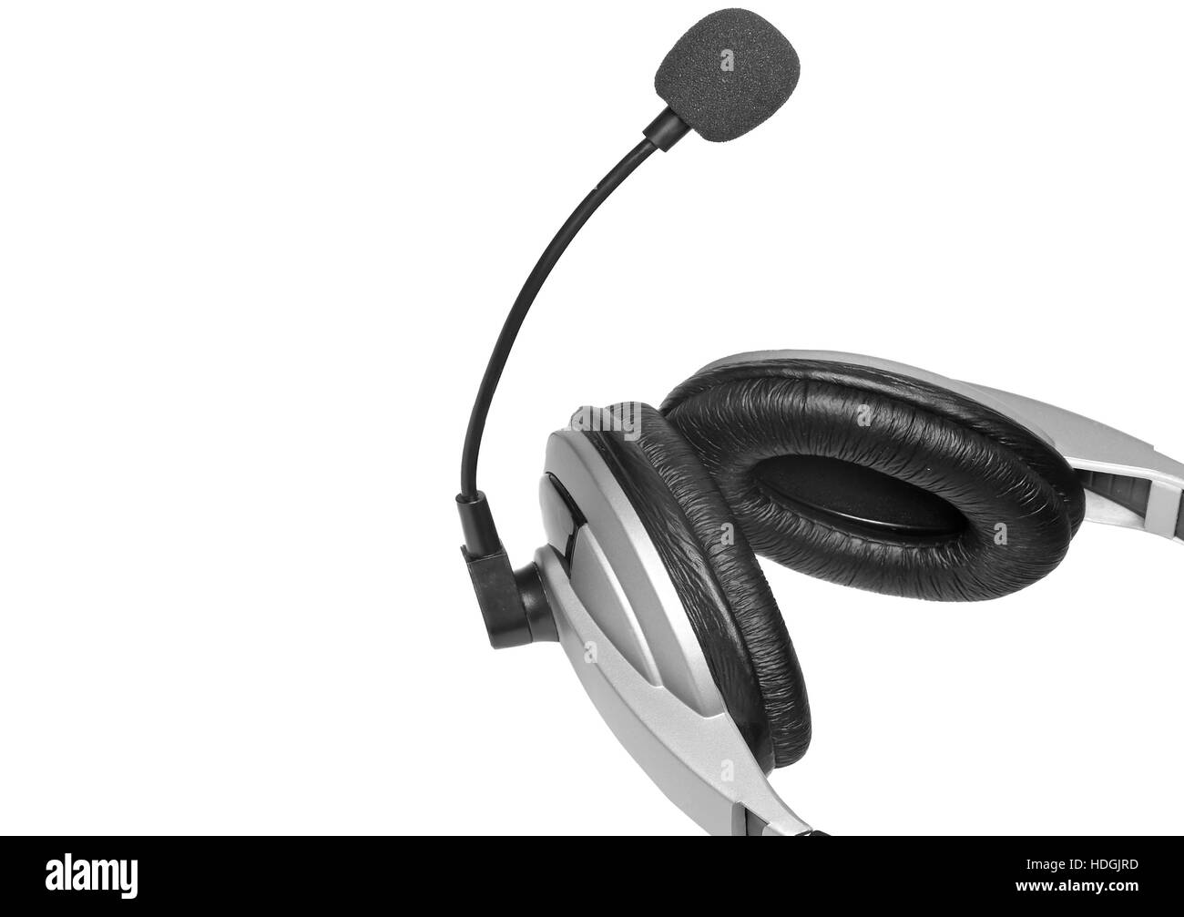 Work with a microphone Black and White Stock Photos & Images - Alamy