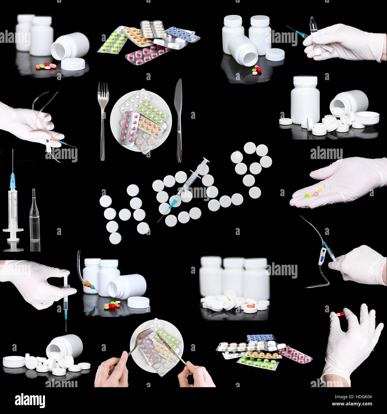 Collage of syringe hi-res stock photography and images - Alamy