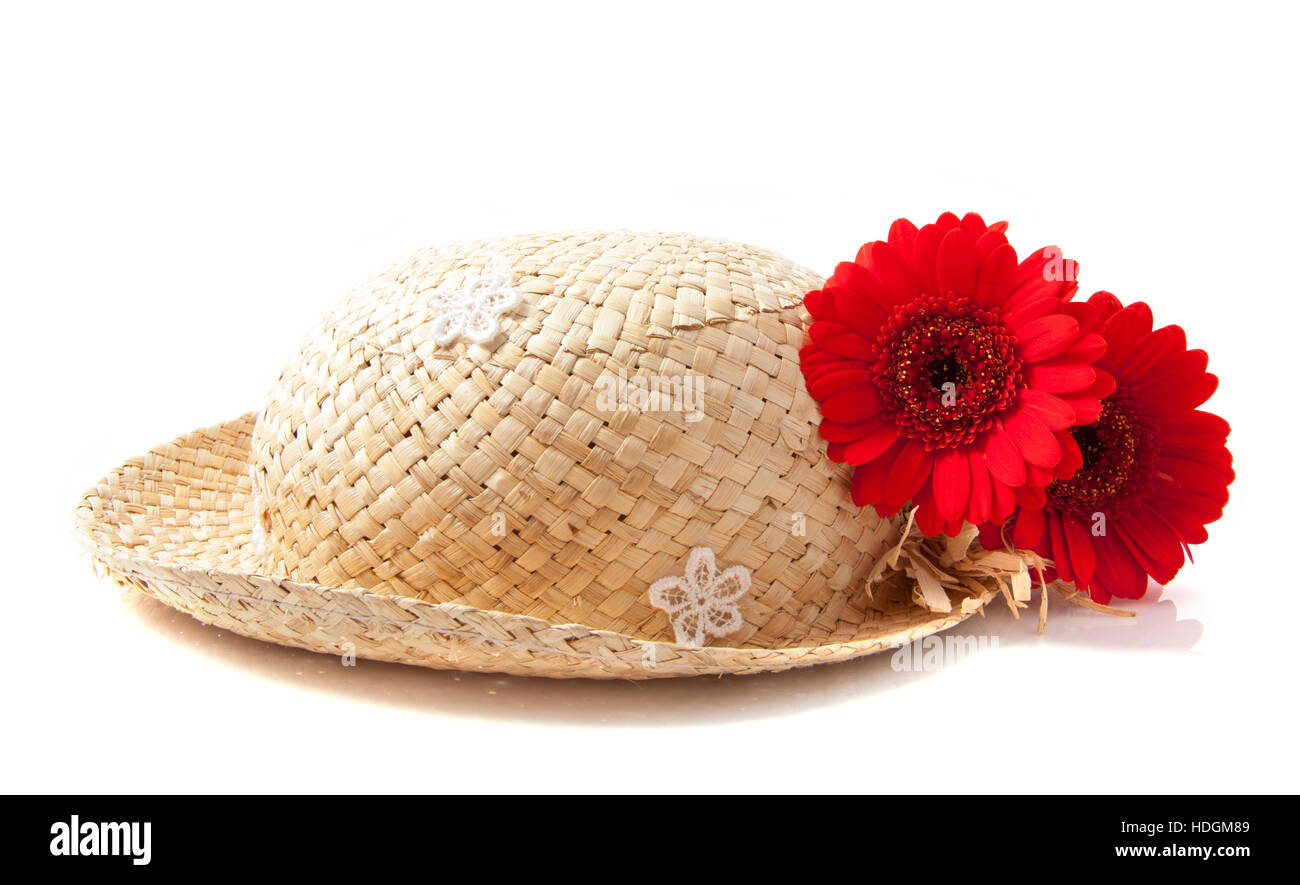 Straw hat flowers Cut Out Stock Images & Pictures - Alamy