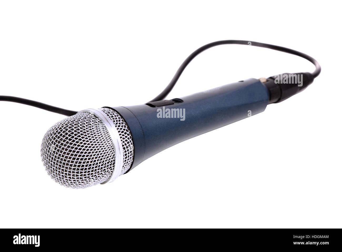 Microphone isolated over white background Stock Photo - Alamy
