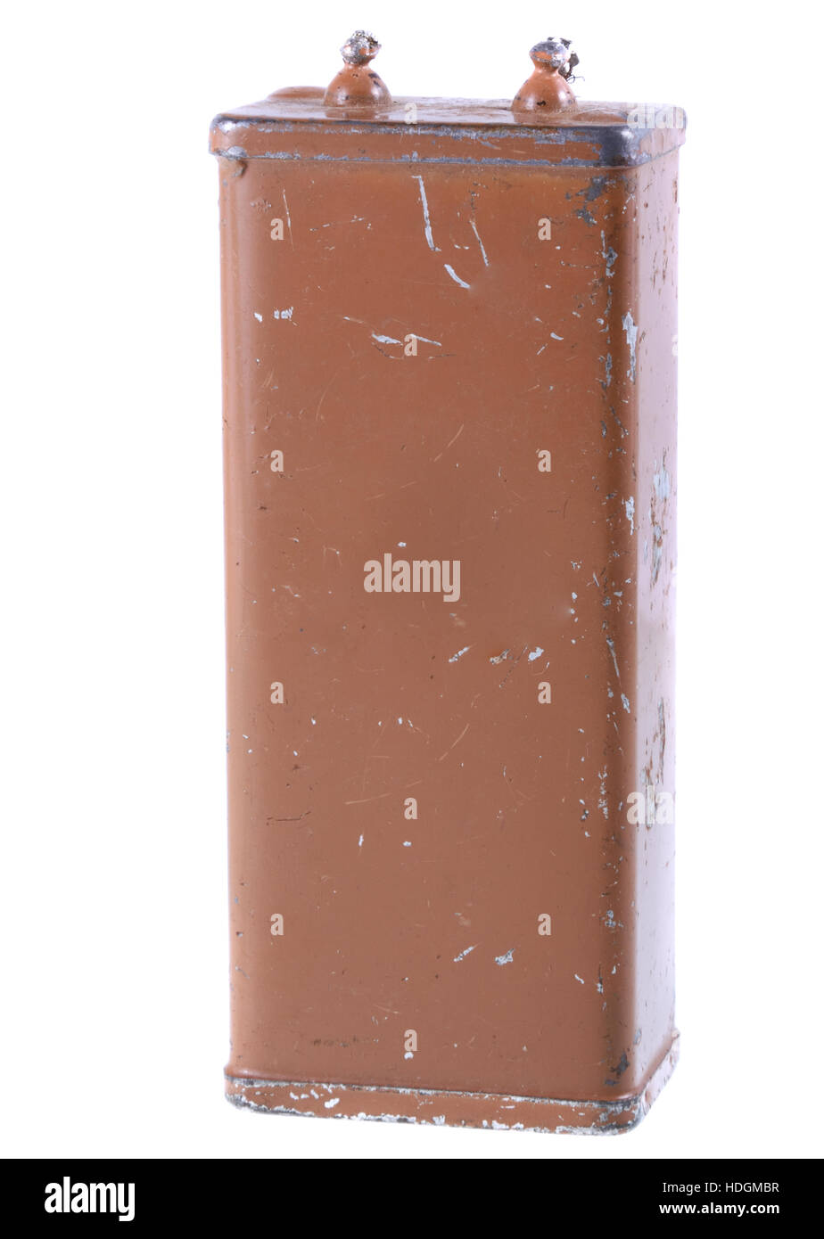 Vintage capacitor isolated over white hi-res stock photography and ...