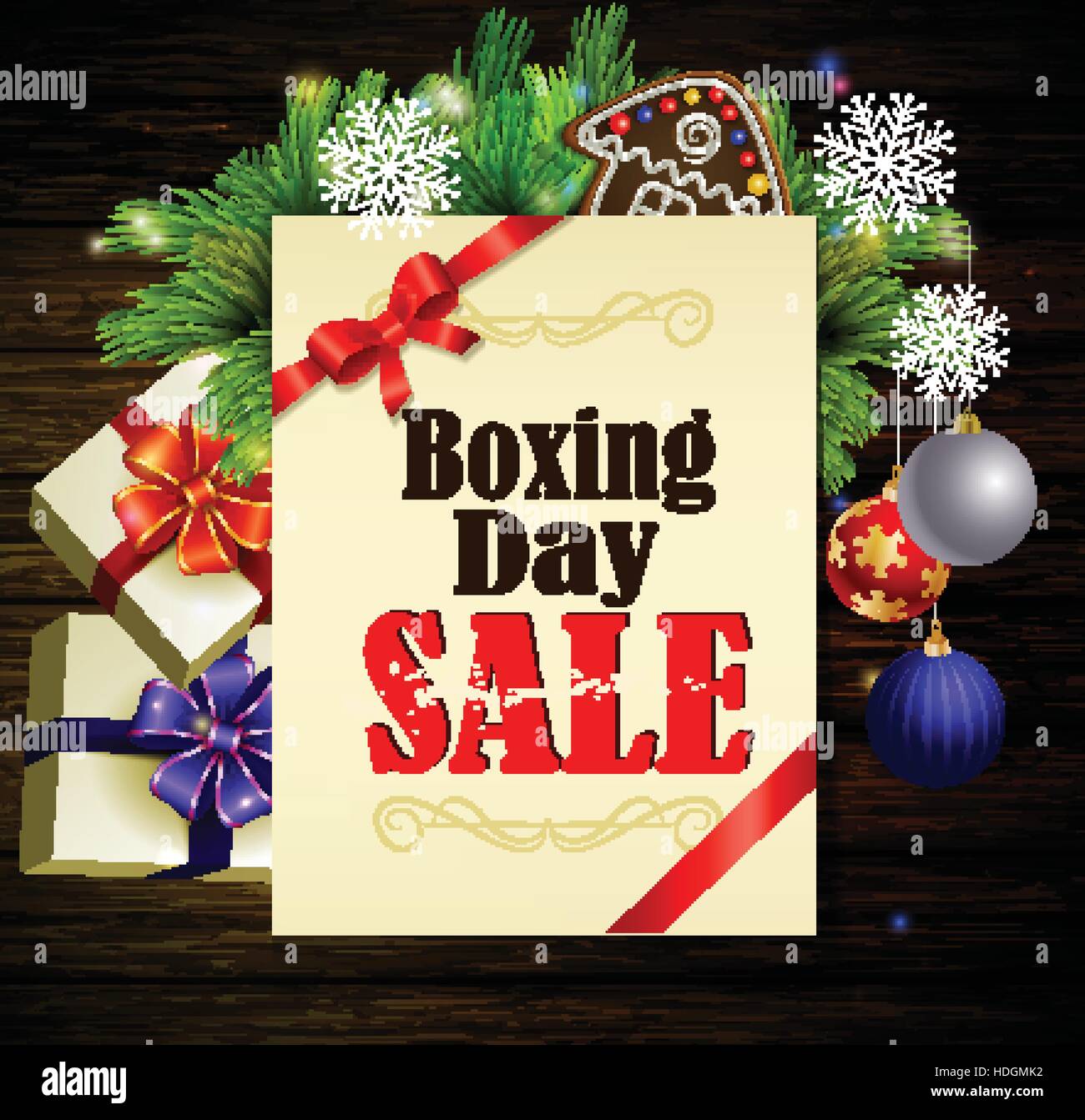 Boxing day background on wood Stock Vector Image & Art - Alamy