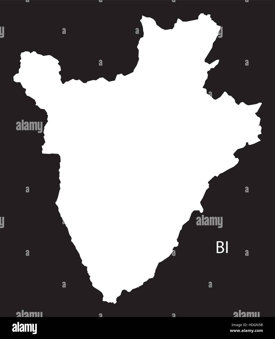 Burundi Map Black And White Illustration Stock Vector Image And Art Alamy