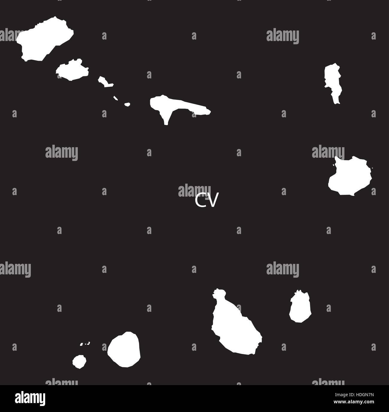 Map of cape verde hi-res stock photography and images - Alamy
