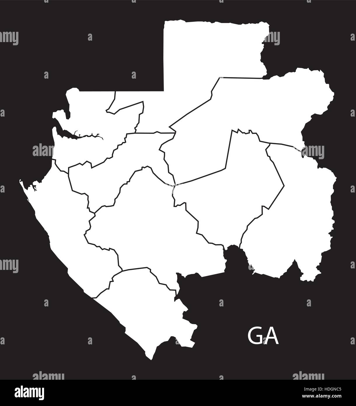 Map of gabon hi-res stock photography and images - Alamy