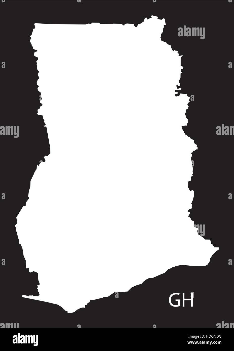 Ghana map vector hi-res stock photography and images - Alamy