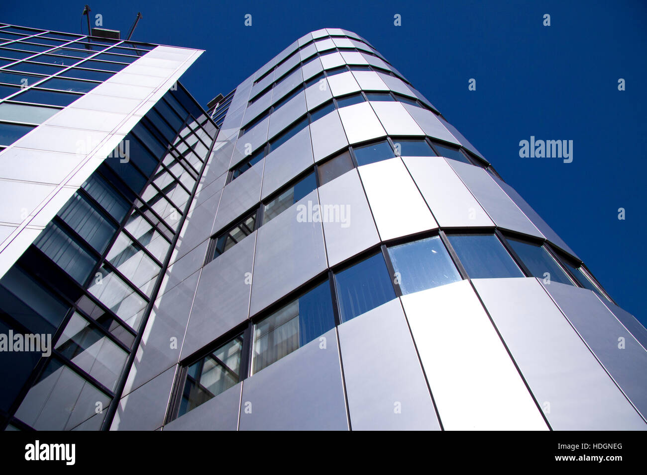 Large modern building photographed from a different angle Stock Photo ...