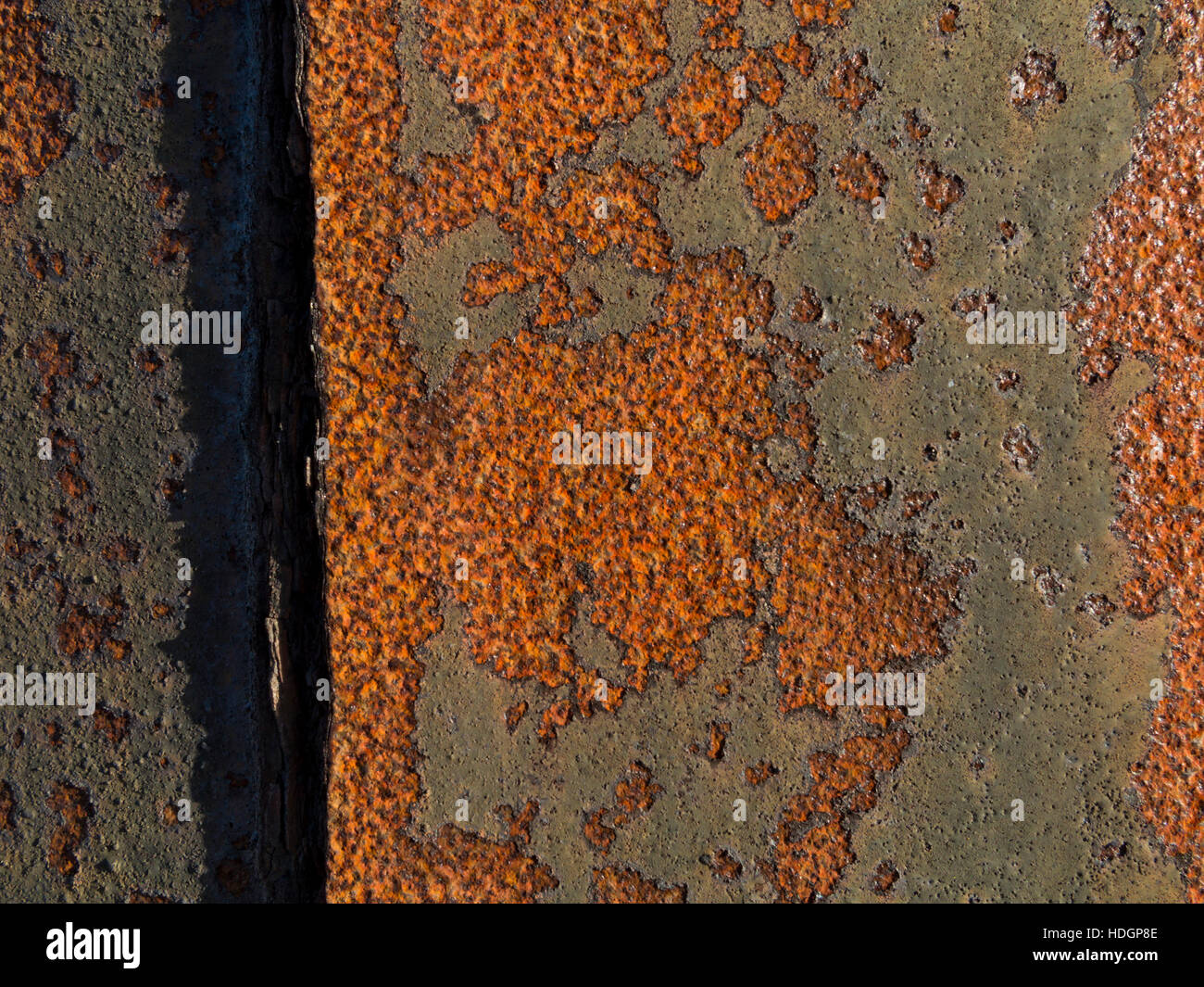 Heavily rusted and corroded steel interlocking sea defense Stock Photo ...