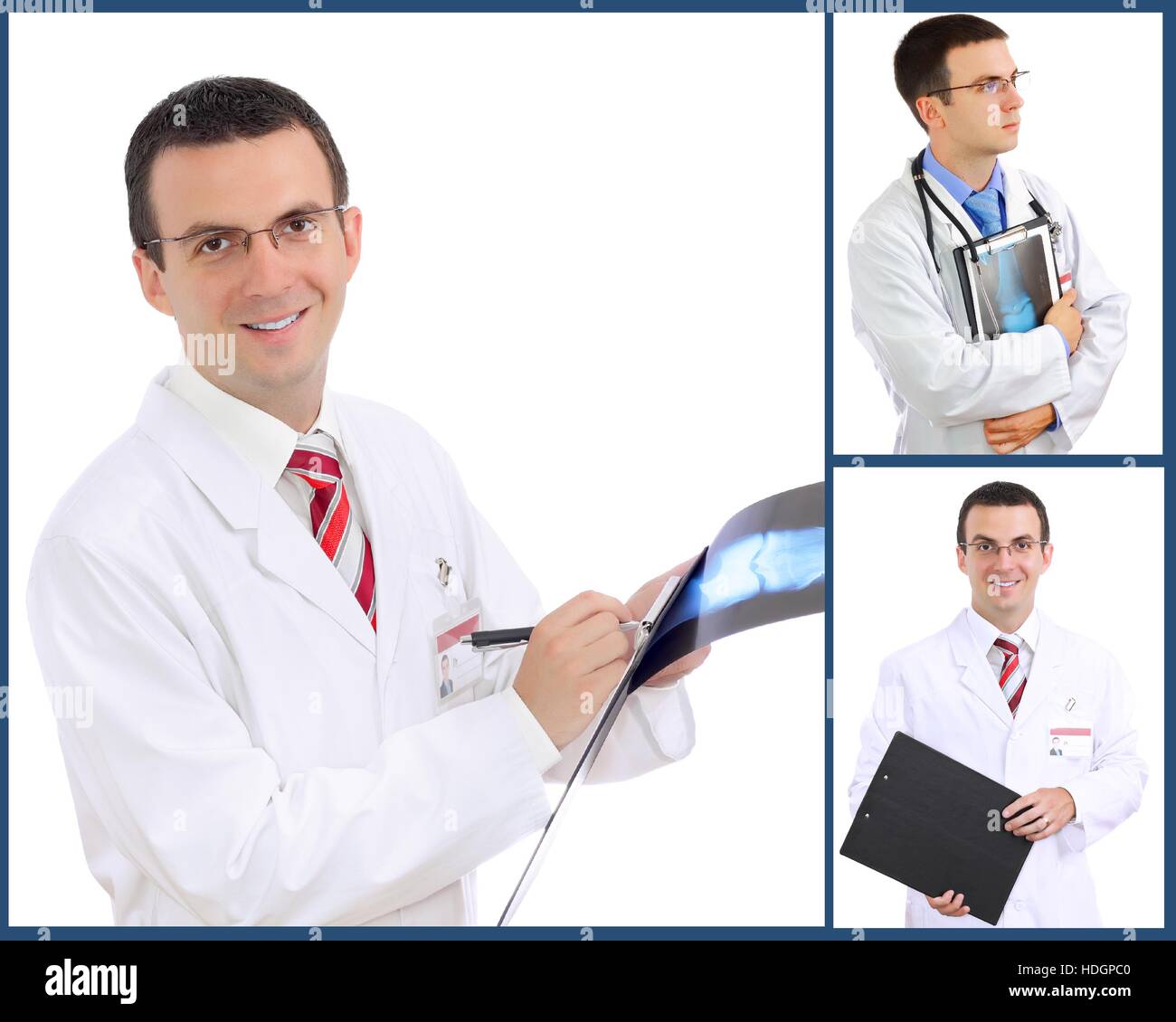 Set (collage) of doctor .Isolated over white background Stock Photo - Alamy