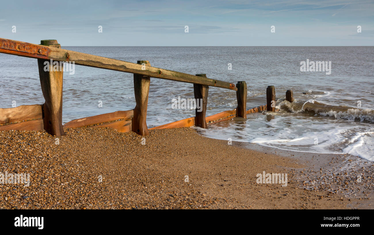 Shoreline with wood groin hi-res stock photography and images - Alamy