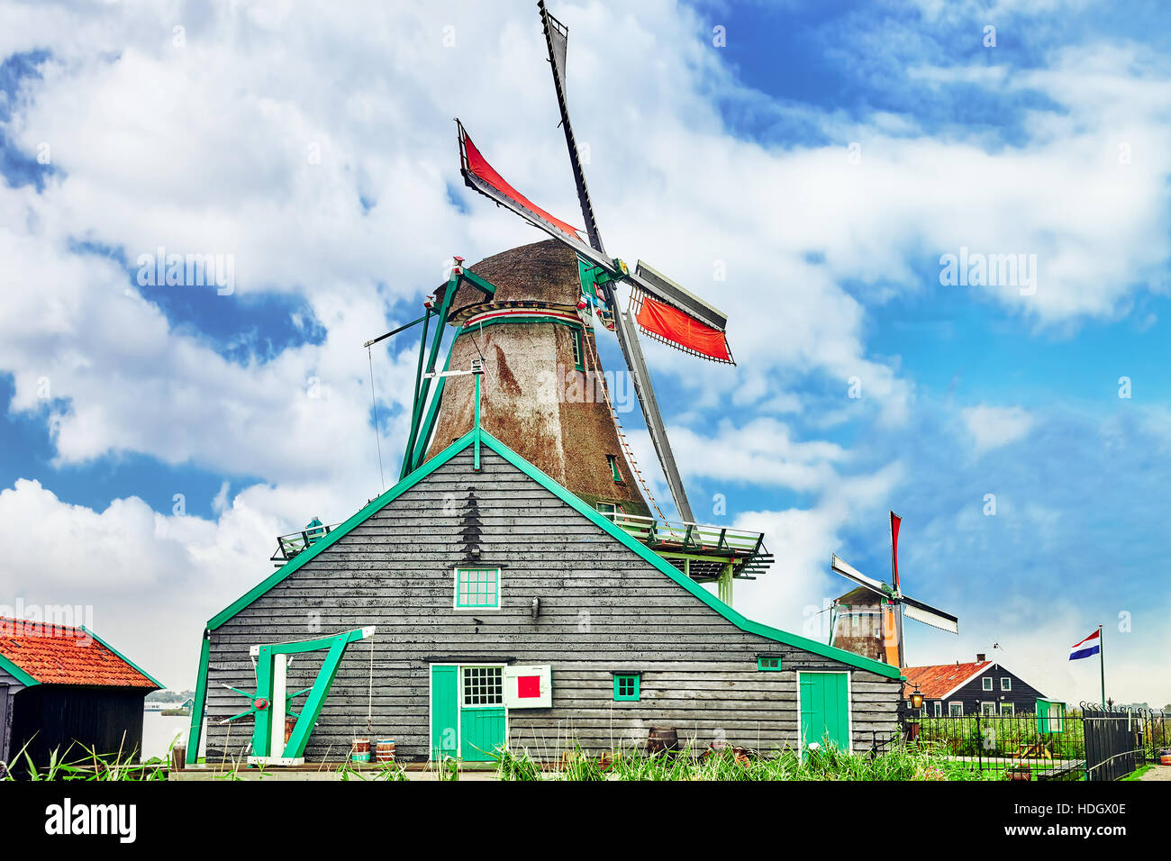 Unique old, authentic, real working windmills in the suburbs of ...