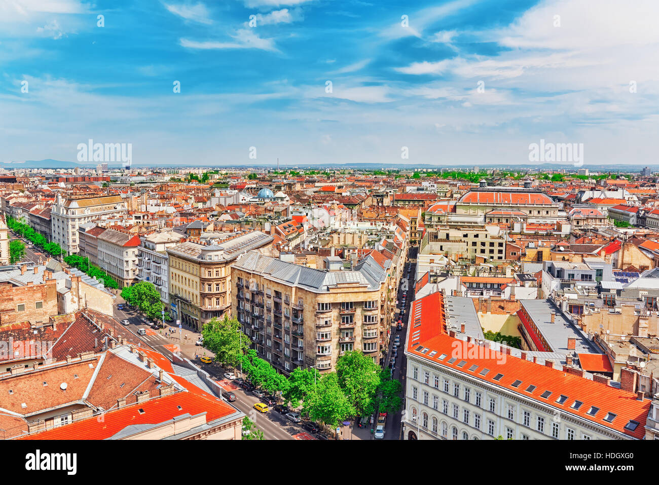 Center of Budapest, View from the St.Stephen Basilica Stock Photo - Alamy