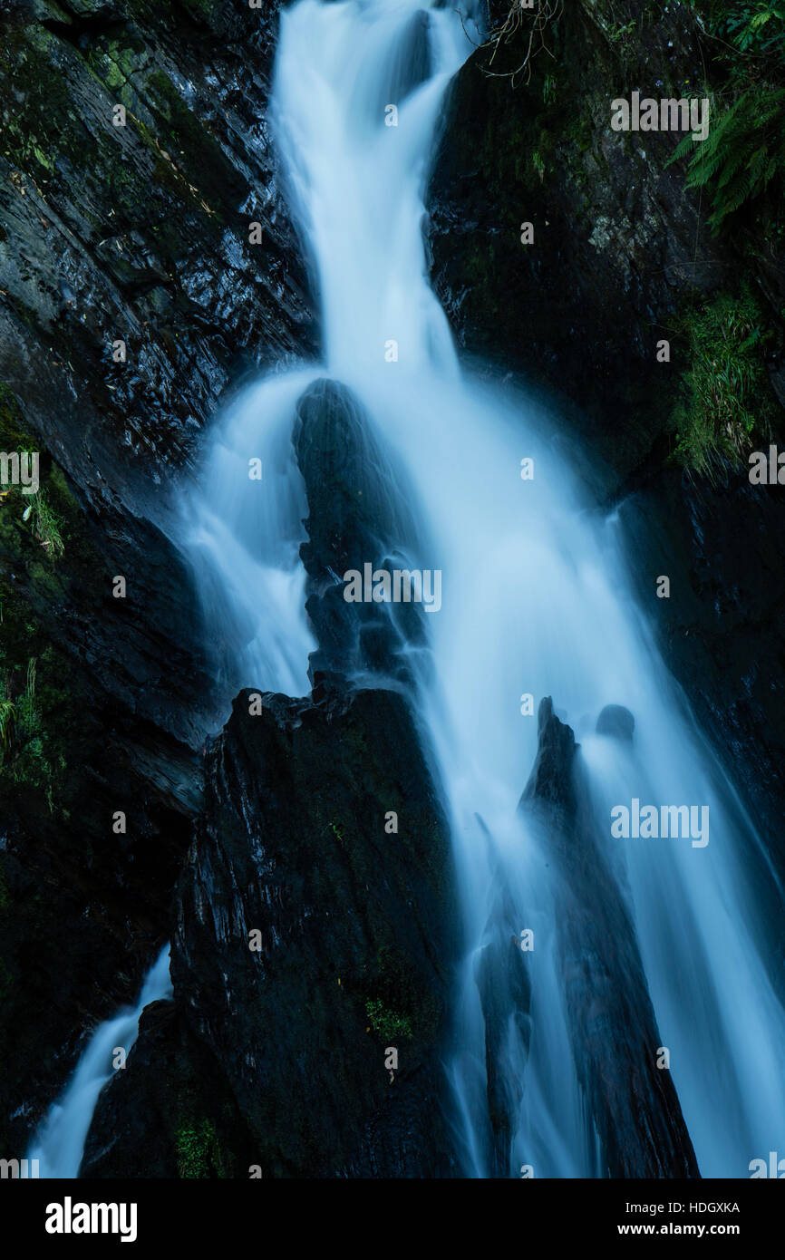 Tourism in Wales: The waterfalls at Devil's Bridge, Ceredigion, Wales ...