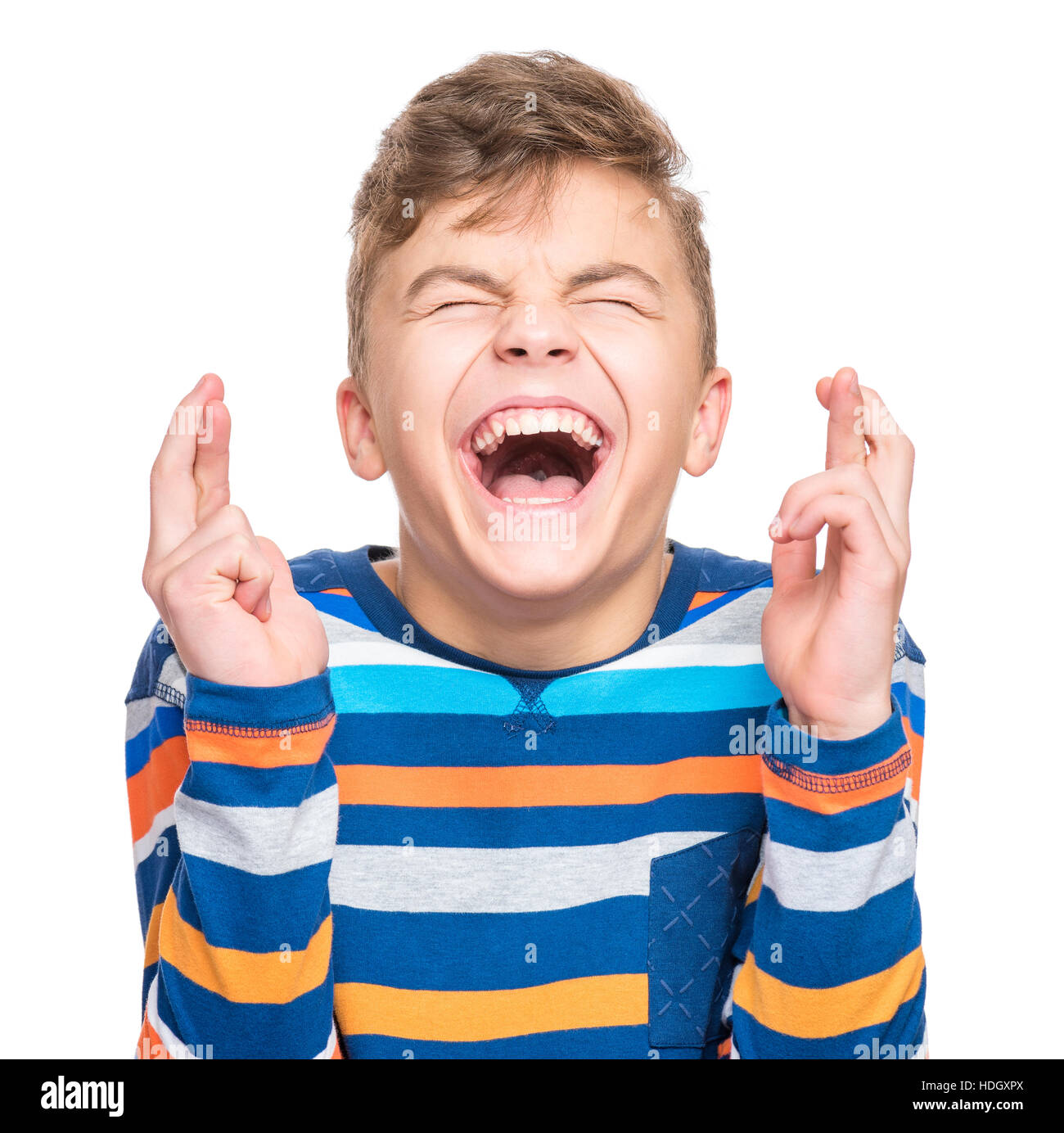 Emotional portrait of teen boy Stock Photo - Alamy