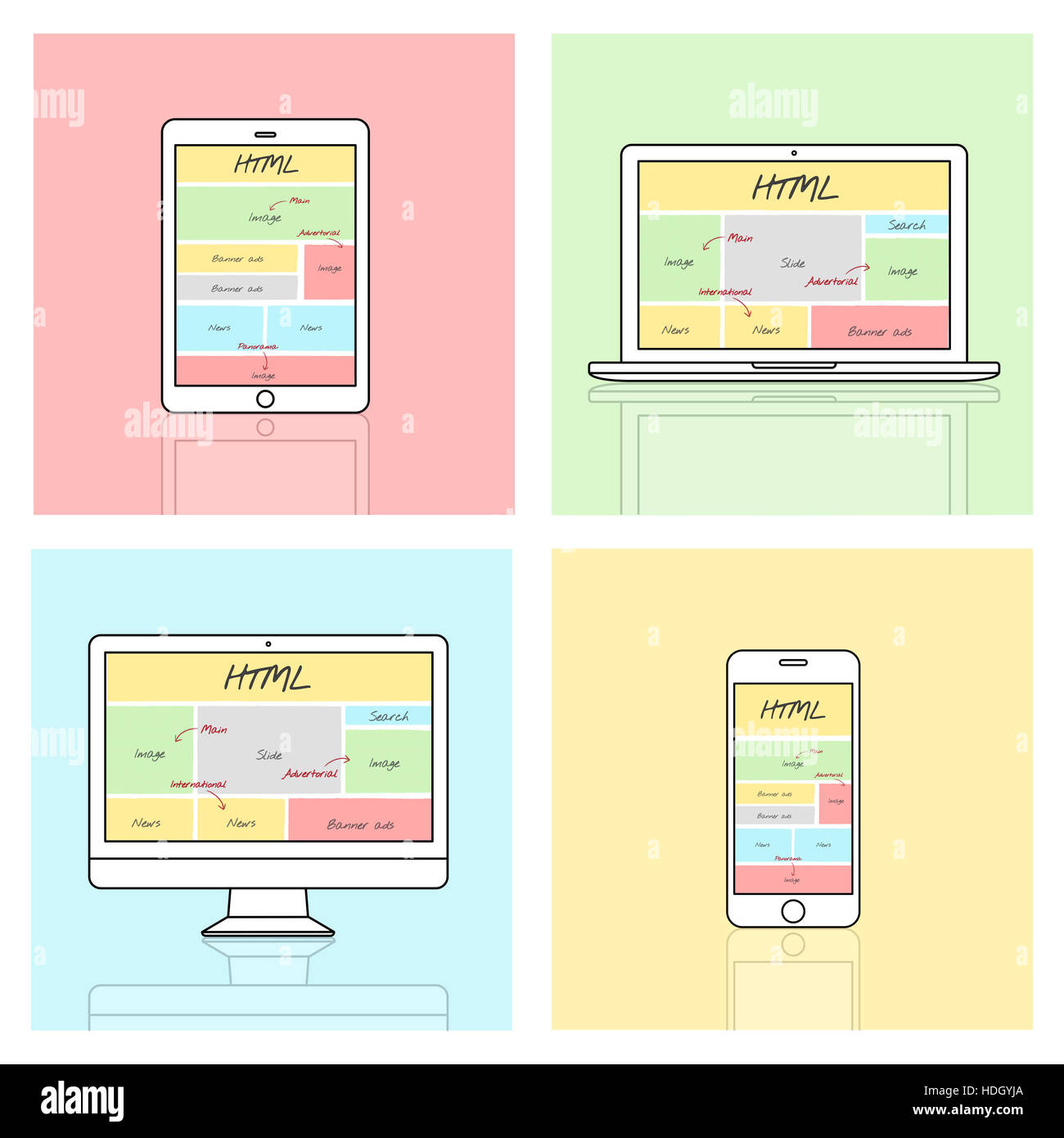 Web responsive website design laptop hi-res stock photography and ...