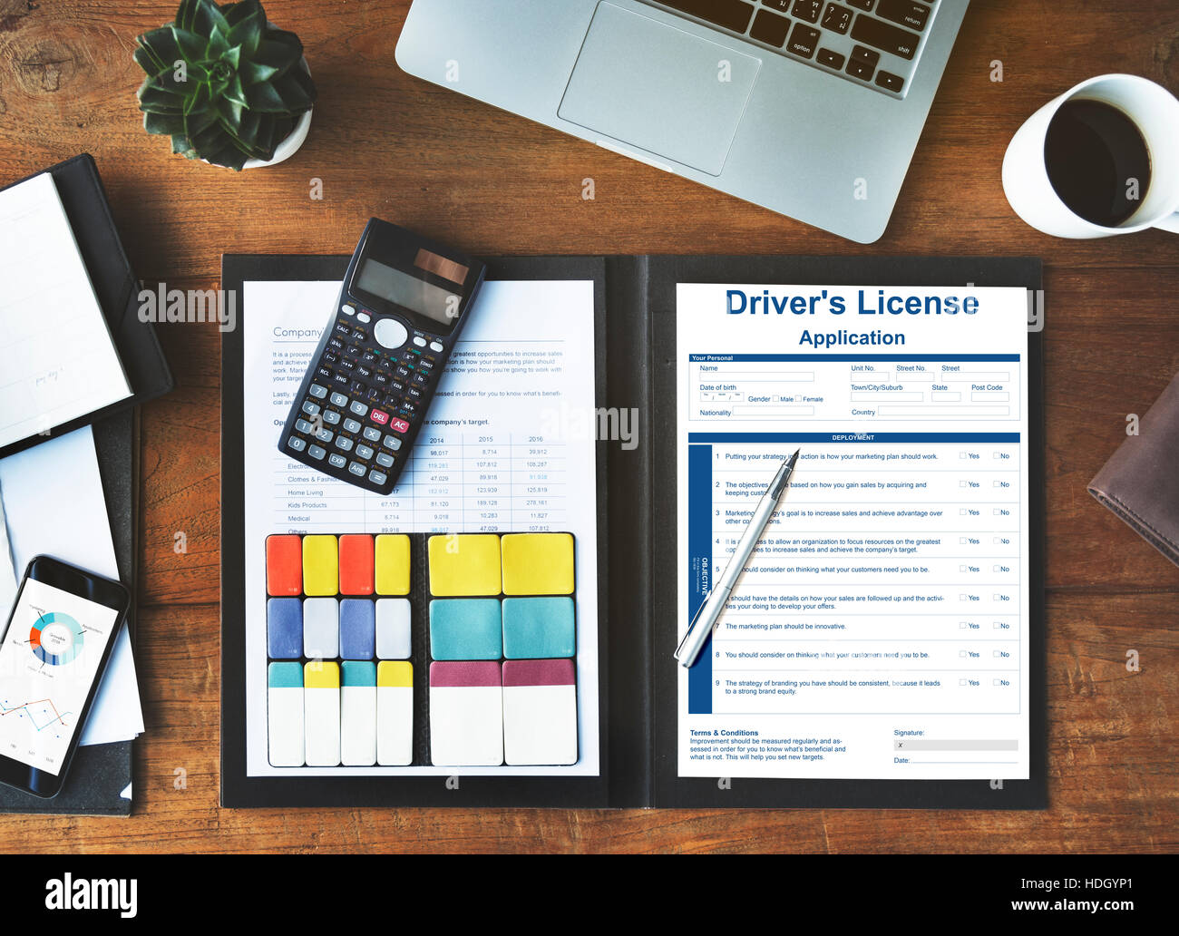 Driver’s License Application Permission Form Concept Stock Photo - Alamy