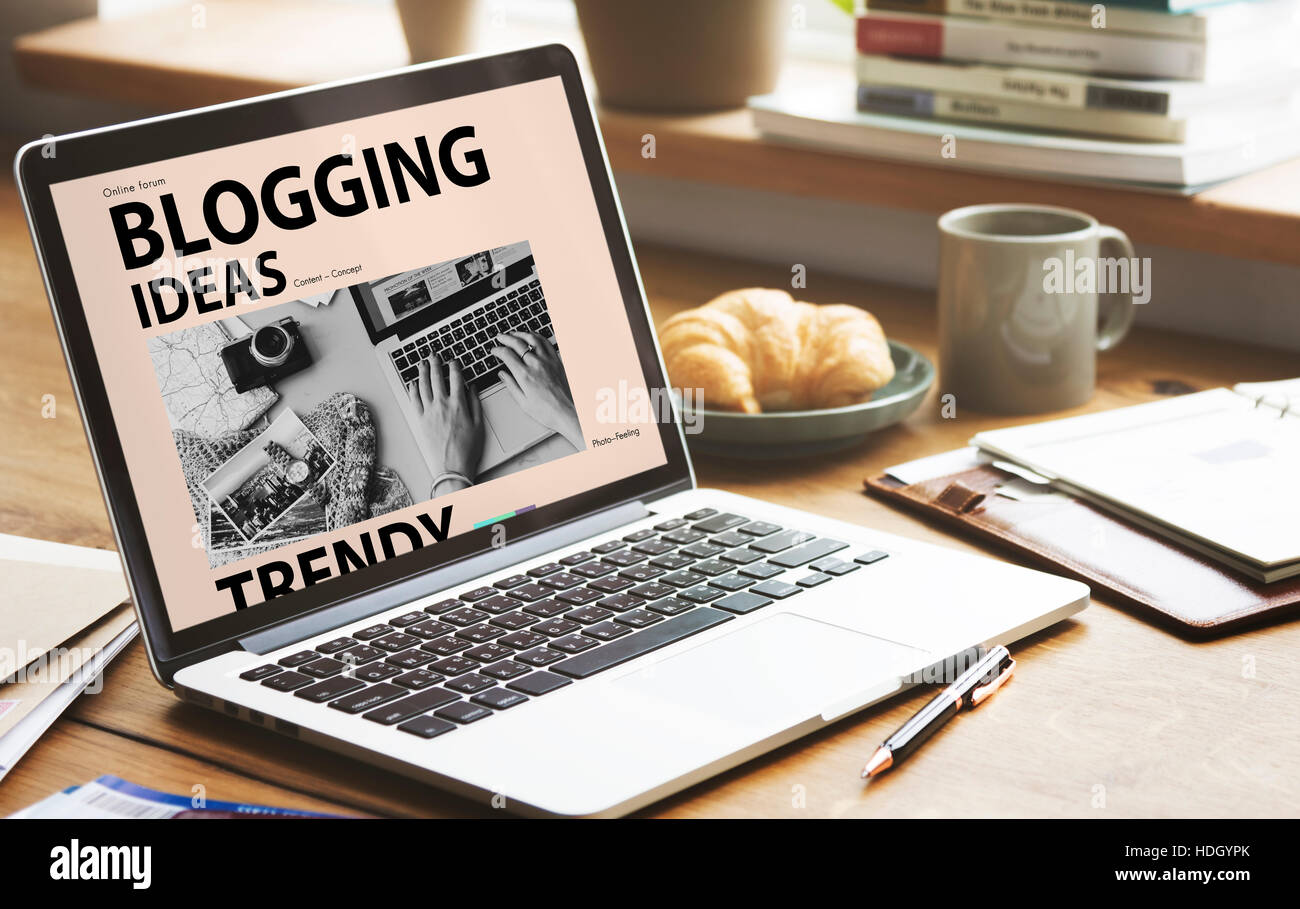Blogging Ideas Content Connecting Vision Web Concept Stock Photo - Alamy