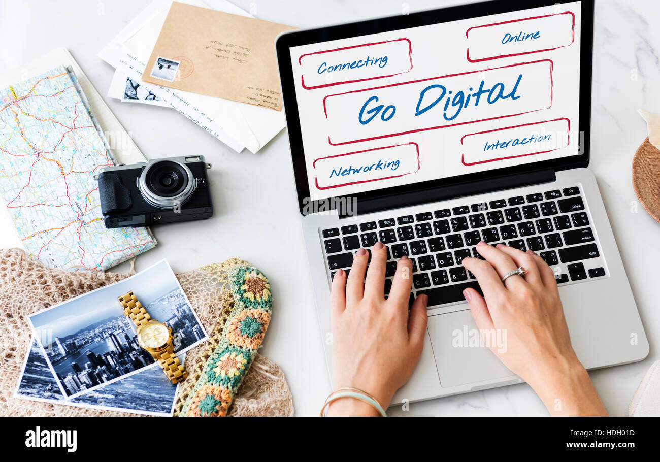 Social Network Connection Internet Digital Words Concept Stock Photo ...