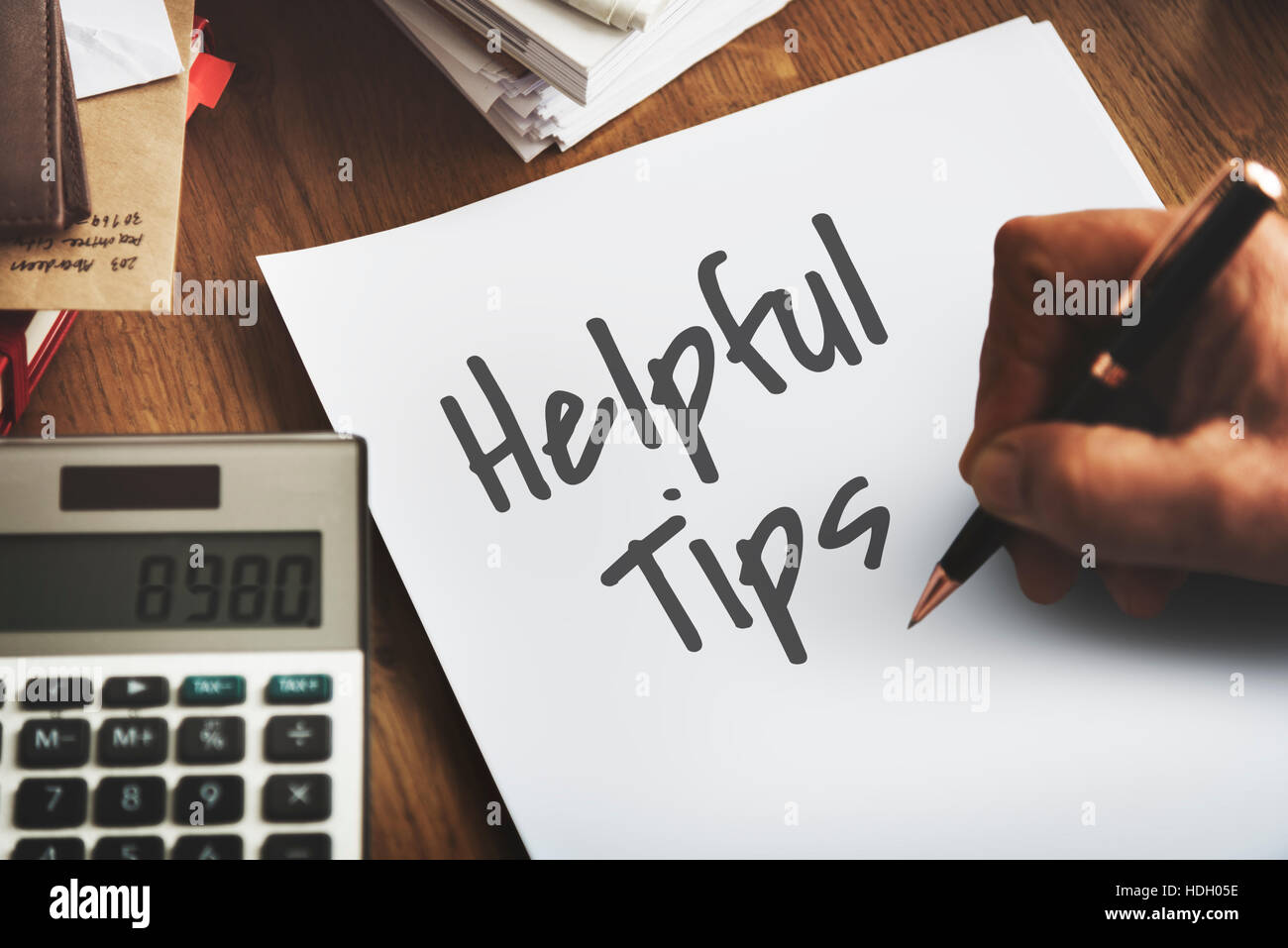Helpful Tips Information Knowledge Concept Stock Photo - Alamy