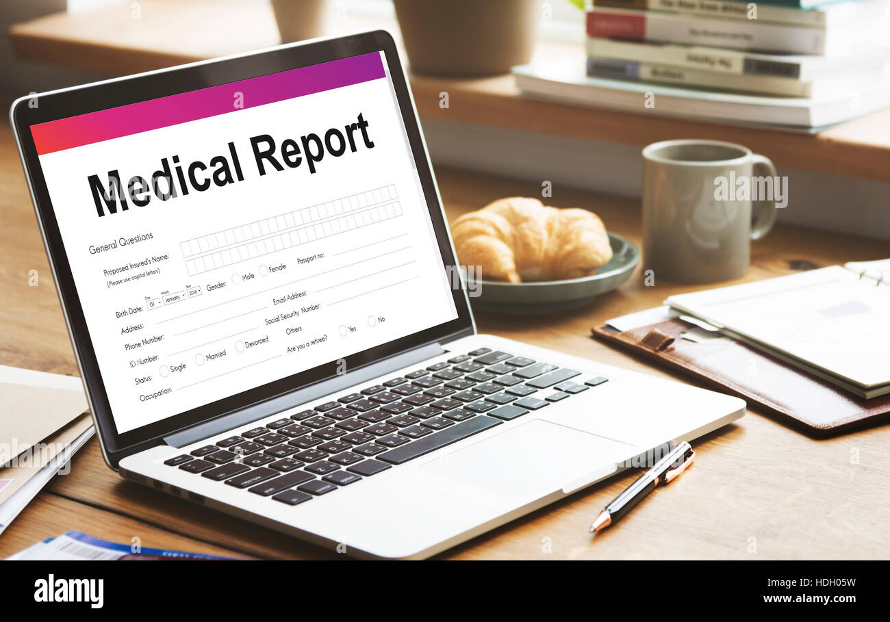 Medical Record Report Healthcare Document Concept Stock Photo - Alamy