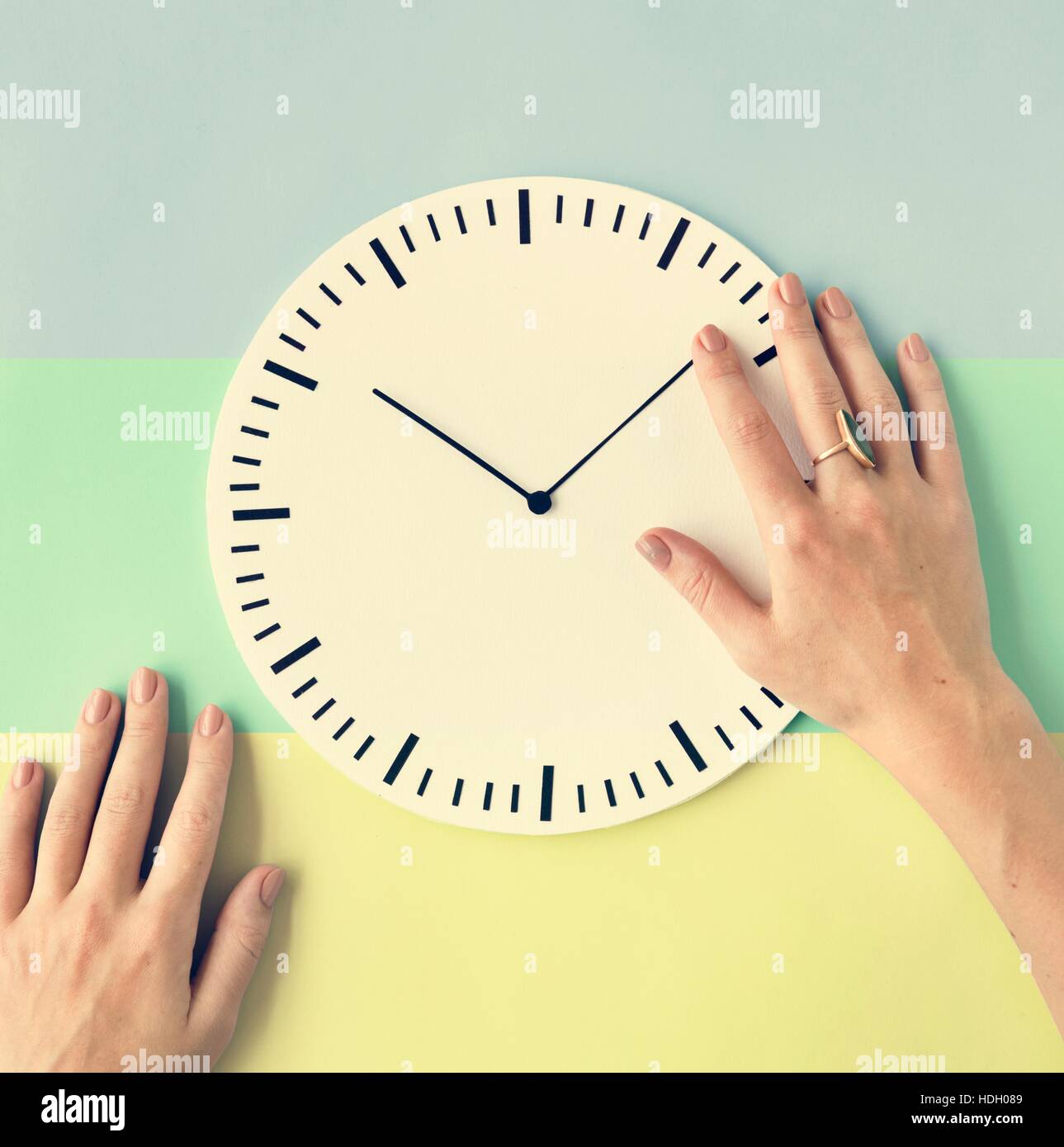 Clock Time Second Minute Hour Puntual Circle Concept Stock Photo - Alamy