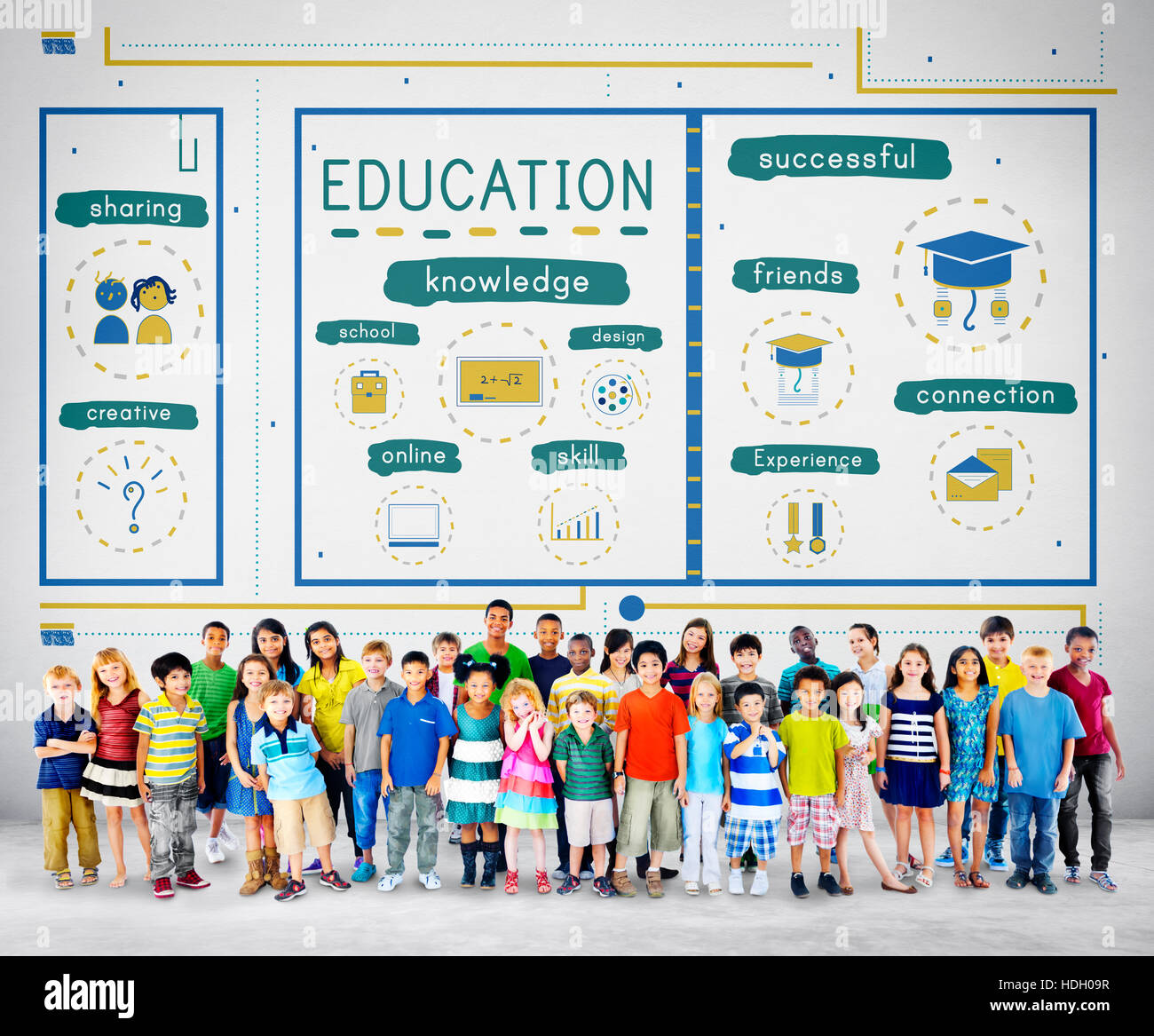 Education Knowledge Study Icons COncept Stock Photo - Alamy