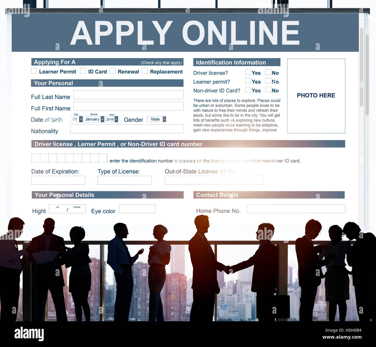 Apply Online Application Form Recruitment Concept Stock Photo - Alamy