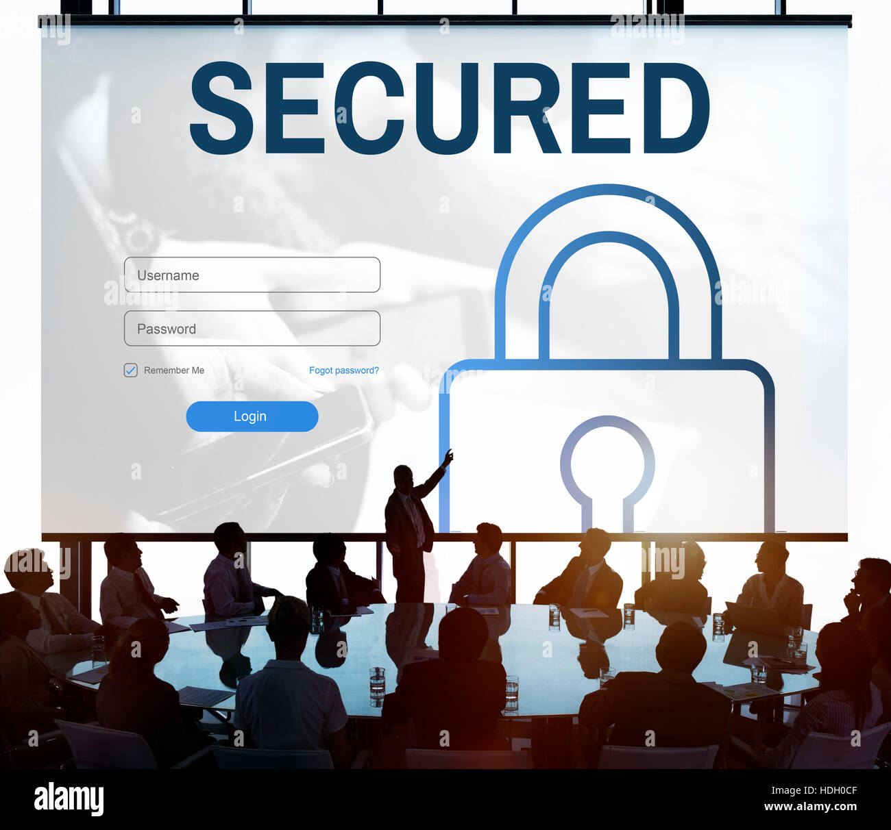 Secured Log In User Password Register Concept Stock Photo - Alamy