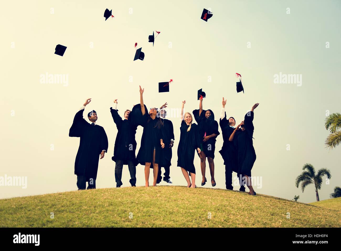 Young Students Graduation Ceremony Concept Stock Photo - Alamy