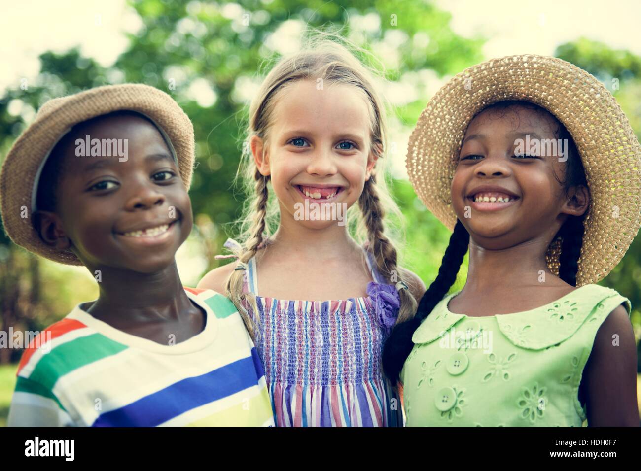 Child Friends Boys Girls Playful Nature Offspring Concept Stock Photo ...