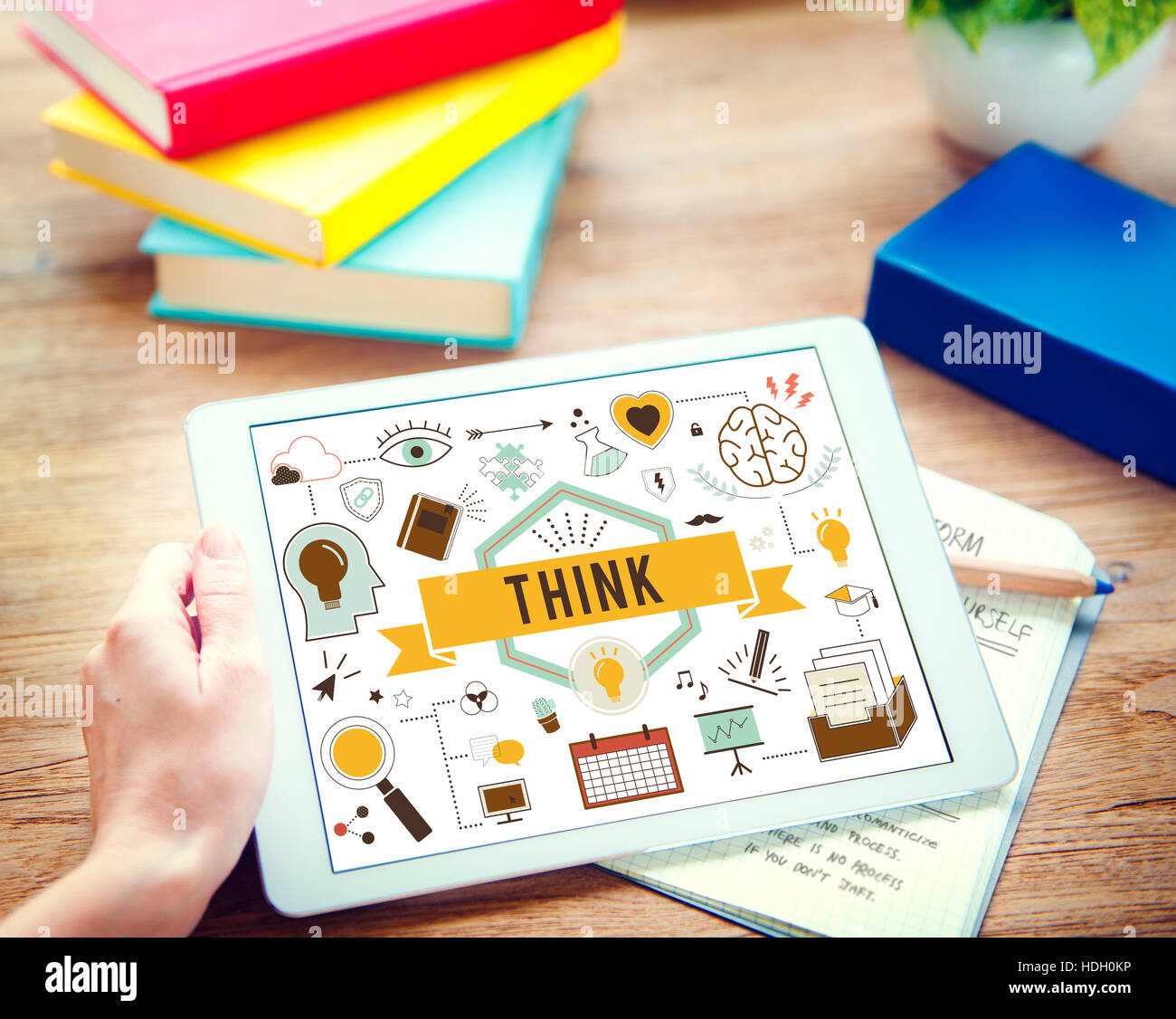 Think Inspiration Motivation Thinking Concept Stock Photo - Alamy