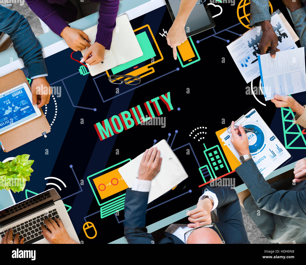 Mobility Mobile Internet Technology Wireless Concept Stock Photo - Alamy