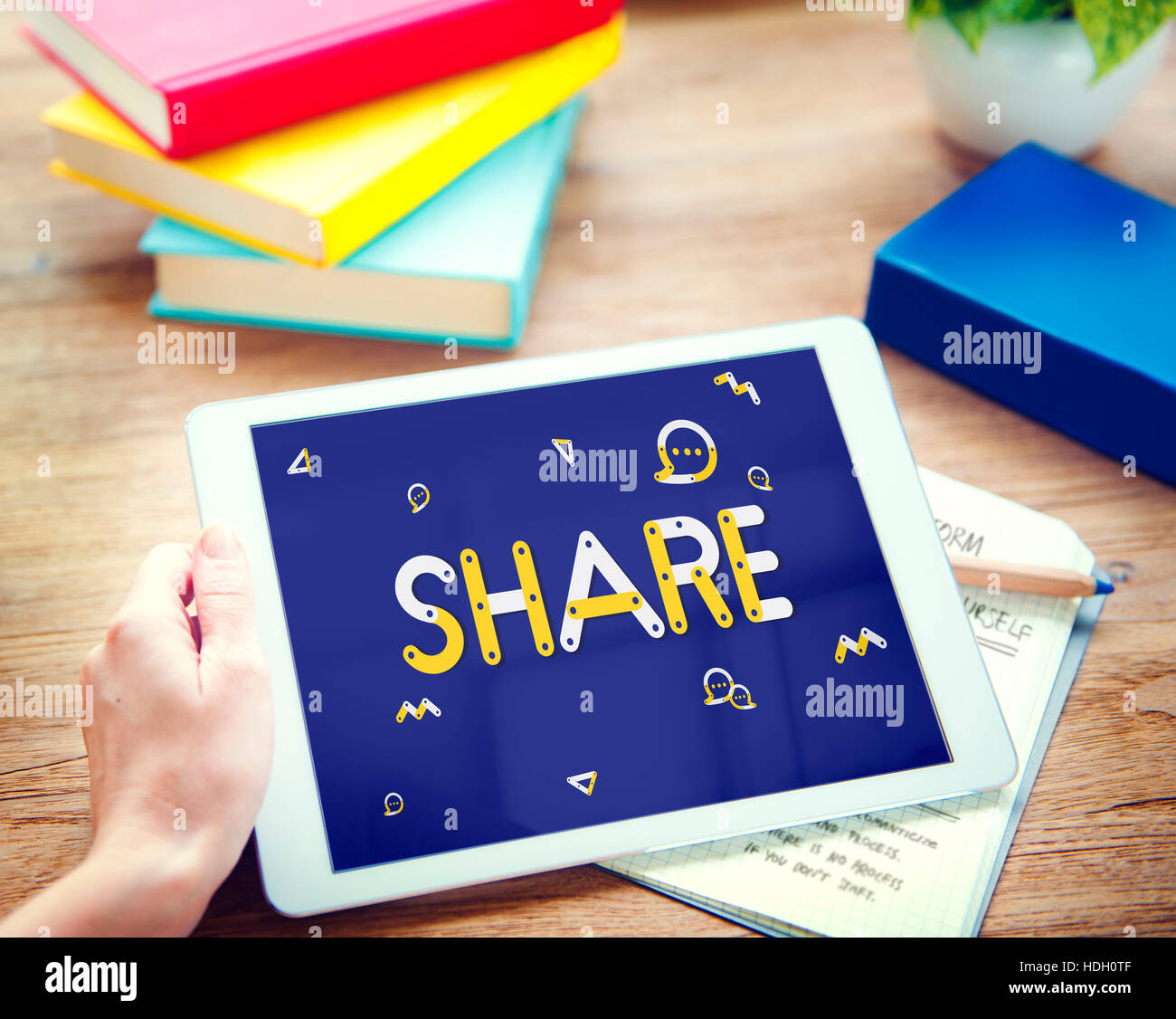 Geometric Font Media Technology Sharing Concept Stock Photo - Alamy