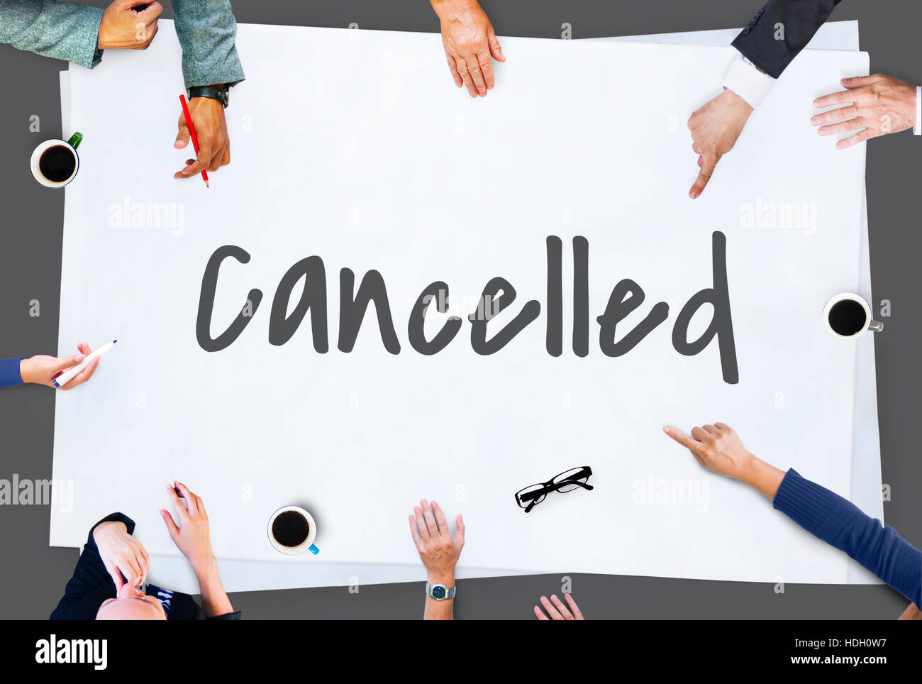 Cancelled Rejected Abort Declined Cancellation Denied Concept Stock ...