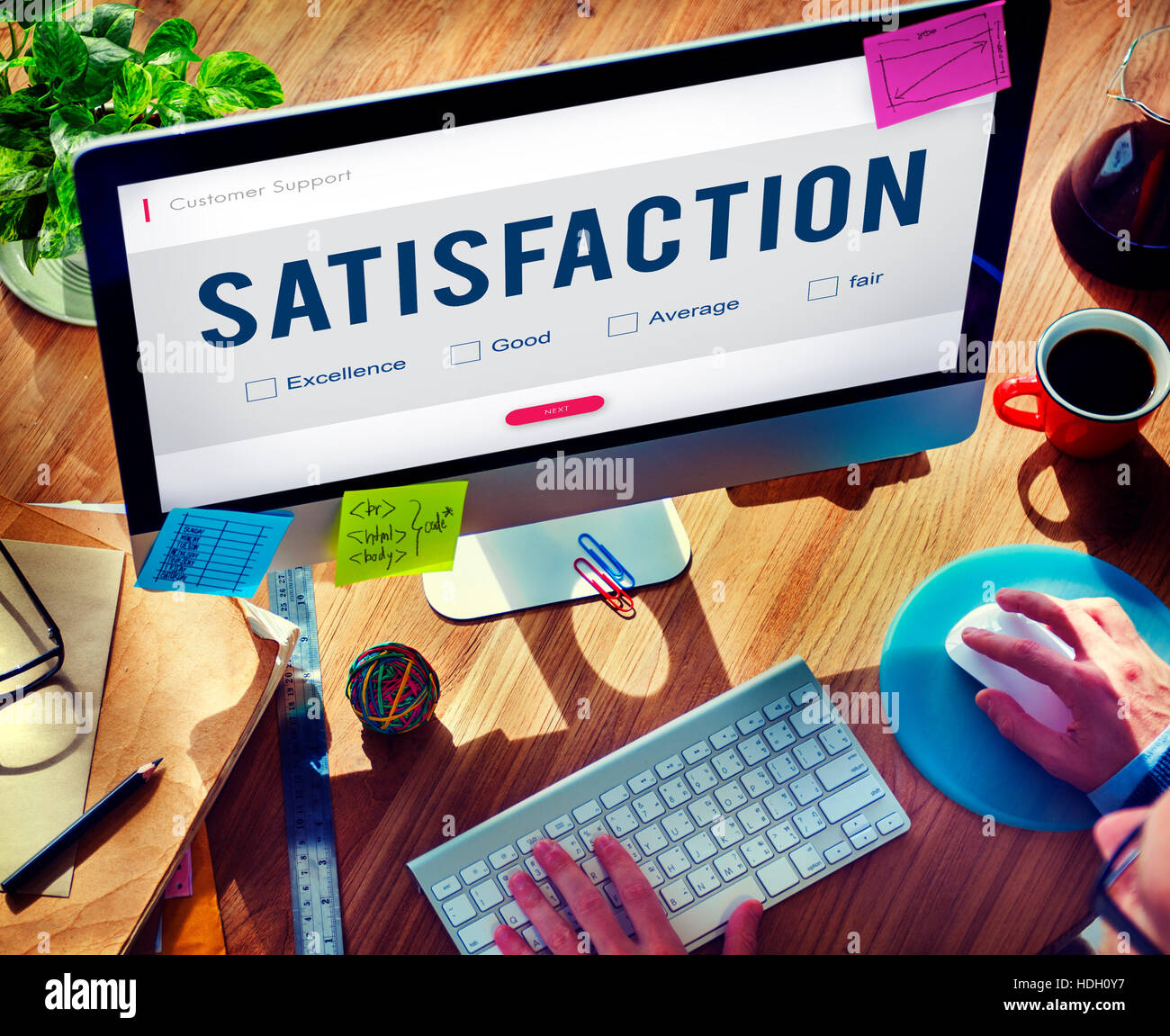 Customer Service Feedback Interface Concept Stock Photo - Alamy