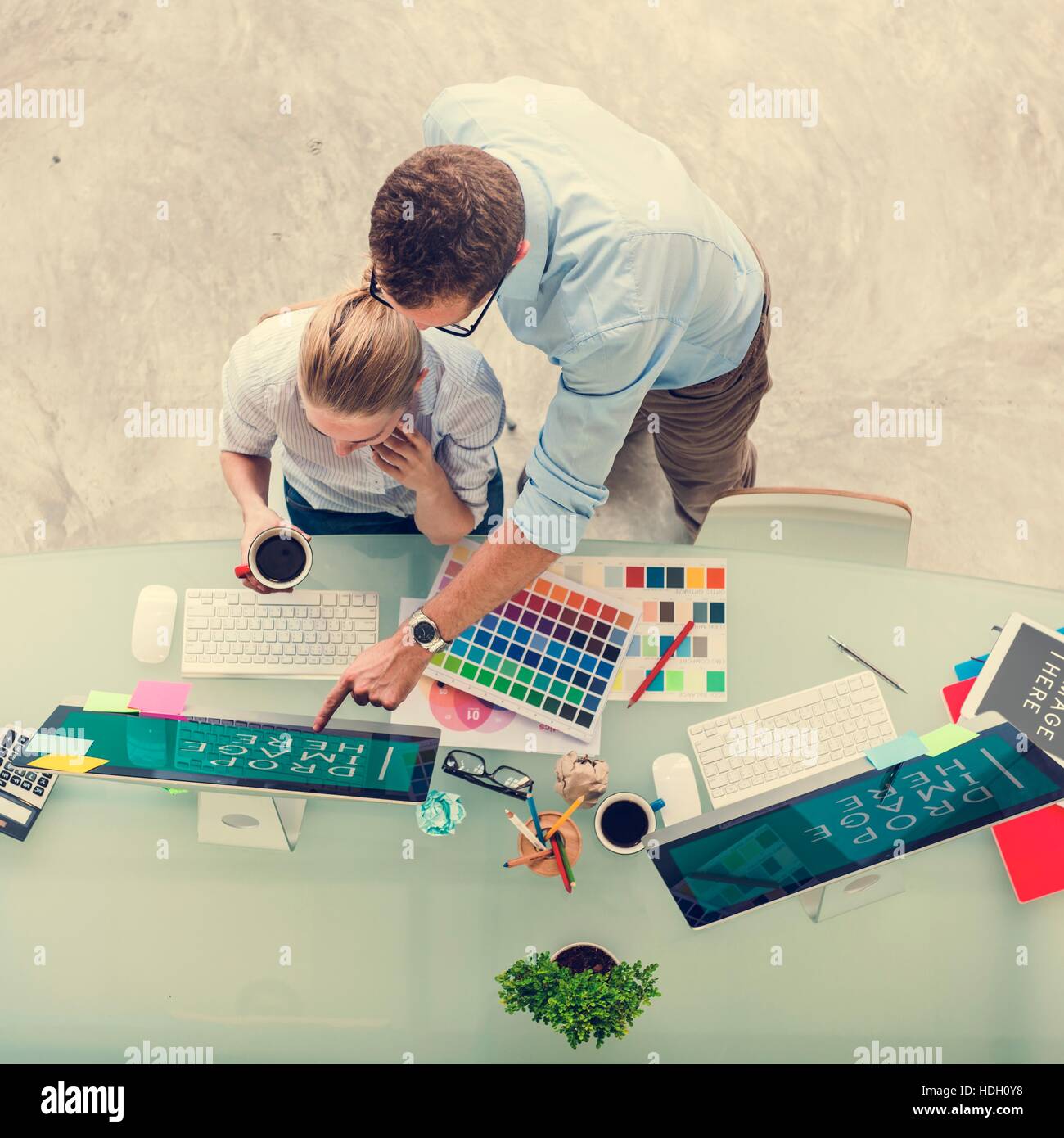 Color Swatch Creative Occupation Design Studio Concept Stock Photo - Alamy