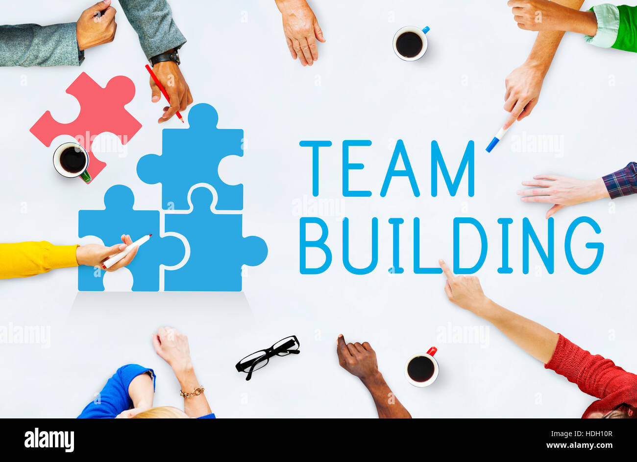 Team Building Group Work Concept Stock Photo - Alamy