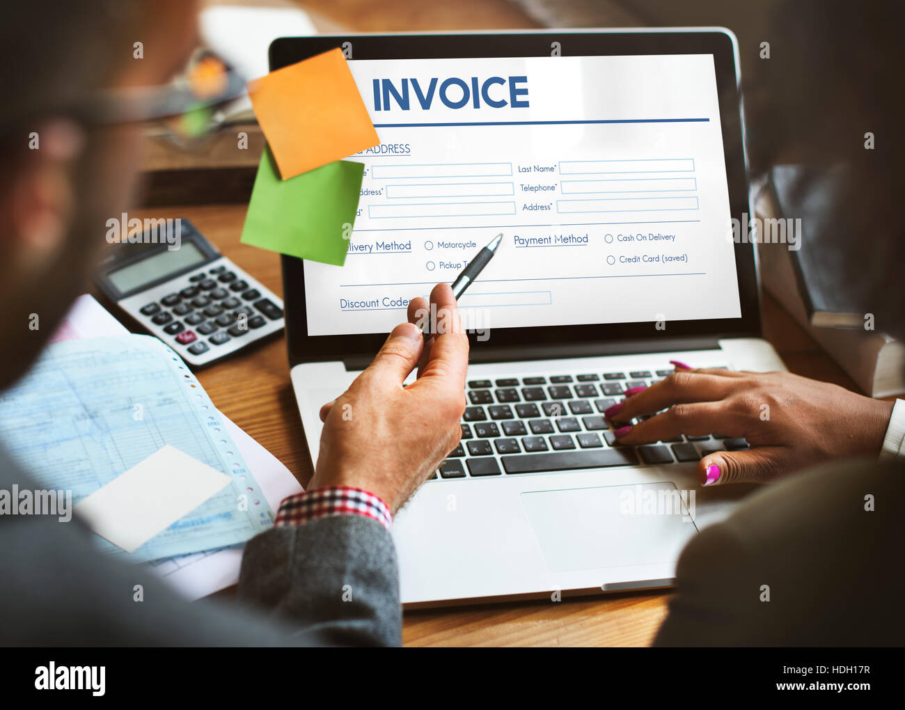 Invoice Billing Information Form Graphic Concept Stock Photo - Alamy