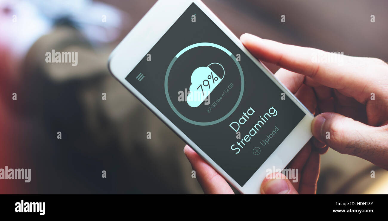Cloud Storage Upload Interface Concept Stock Photo - Alamy